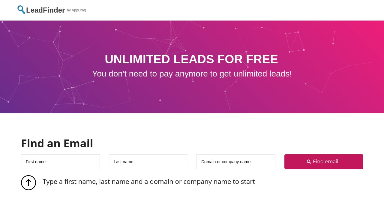 LeadFinder - Unlimited leads for free!